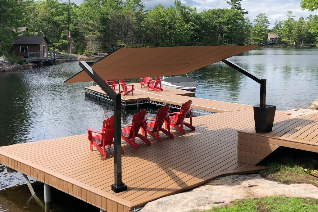 Freestanding Retractable Canopy, Trent Lakes - ShadeFX